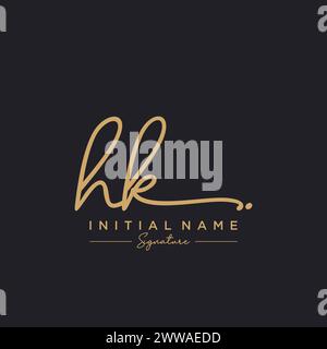 HK Signature Logo Template Vector Stock Vector Image & Art - Alamy