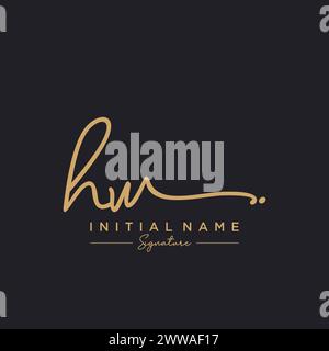 HW Signature Logo Template Vector Stock Vector Image & Art - Alamy