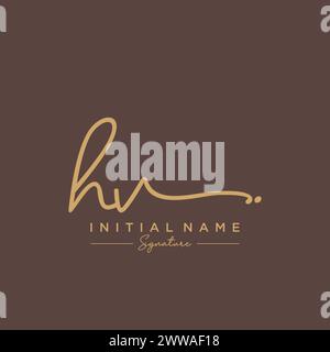 HV Signature Logo Template Vector Stock Vector Image & Art - Alamy