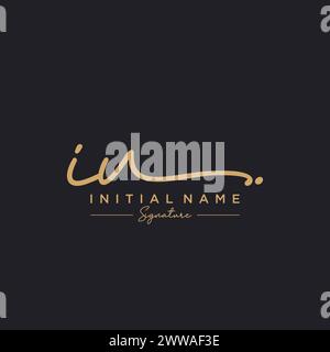 IU Signature Logo Template Vector Stock Vector Image & Art - Alamy