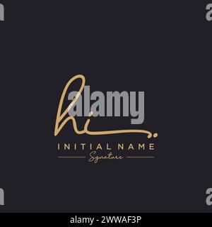 HI Signature Logo Template Vector Stock Vector Image & Art - Alamy