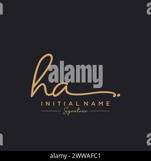 HA Signature Logo Template Vector Stock Vector Image & Art - Alamy