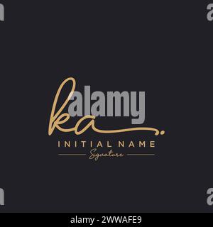 KA Signature Logo Template Vector Stock Vector Image & Art - Alamy