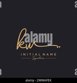 KW Signature Logo Template Vector Stock Vector Image & Art - Alamy