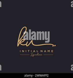 KU Signature Logo Template Vector Stock Vector Image & Art - Alamy