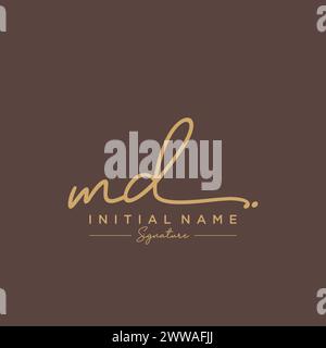 MD Signature Logo Template Vector Stock Vector Image & Art - Alamy