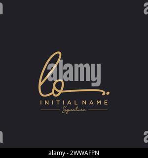 LO Letter Signature Logo Template elegant design logo. Hand drawn ...