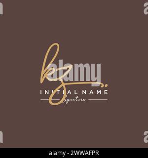 KZ Signature Logo Template Stock Vector Image & Art - Alamy