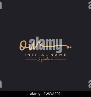 OW Signature Logo Template Vector Stock Vector Image & Art - Alamy