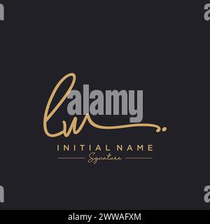 LW Signature Logo Template Vector Stock Vector Image & Art - Alamy