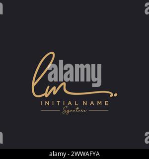 LM Signature Logo Template Vector Stock Vector Image & Art - Alamy