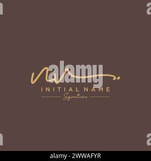 NV Signature Logo Template Vector Stock Vector Image & Art - Alamy