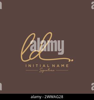 LD Signature Logo Template Vector Stock Vector Image & Art - Alamy
