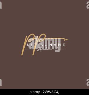 PP Signature Logo Template Vector Stock Vector Image & Art - Alamy