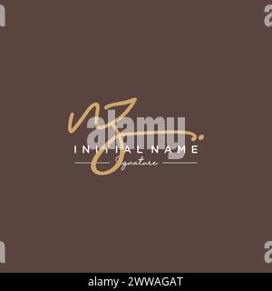 NZ Letter Signature Logo Template elegant design logo Sign Symbol ...