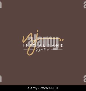 NJ Signature Logo Template Vector Stock Vector Image & Art - Alamy