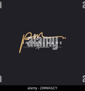 PM Signature Logo Template Vector Stock Vector Image & Art - Alamy