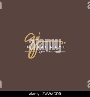 QJ line art logo, abstract monogram letter logo vector illustration ...