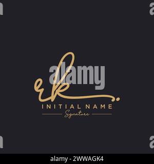 RK Signature Logo Template Vector Stock Vector Image & Art - Alamy