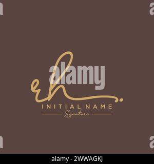 RH Letter Signature Logo Template elegant design logo Sign Symbol ...