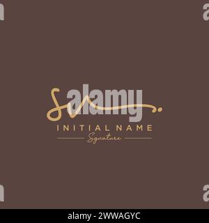 SV Signature Logo Template Vector Stock Vector Image & Art - Alamy
