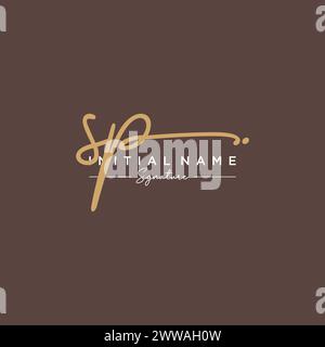 SP Signature Logo Template Vector Stock Vector Image & Art - Alamy