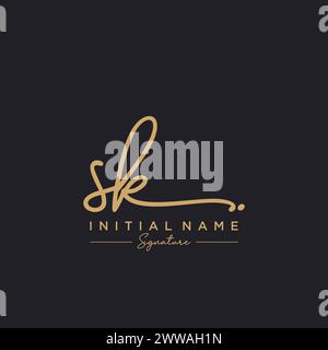 SK Signature Logo Template Vector Stock Vector Image & Art - Alamy