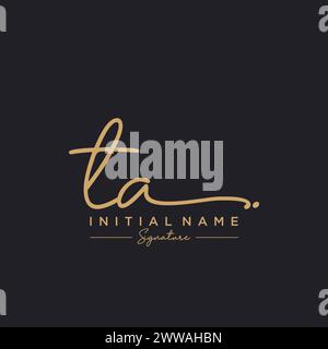 TA Signature Logo Template Vector Stock Vector Image & Art - Alamy