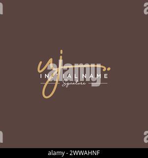 UJ Signature Logo Template Vector Stock Vector Image & Art - Alamy