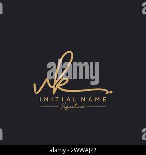 VK Signature Logo Template Vector Stock Vector Image & Art - Alamy