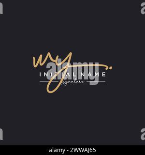 WY Signature Logo Template Vector Stock Vector Image & Art - Alamy