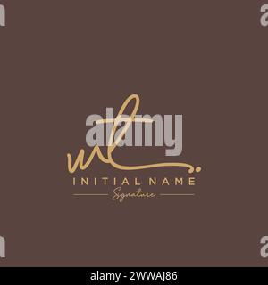 WT Signature Logo Template Vector Stock Vector Image & Art - Alamy