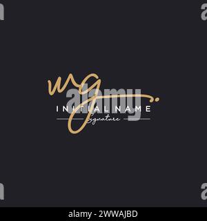 WG Signature Logo Template Vector Stock Vector Image & Art - Alamy