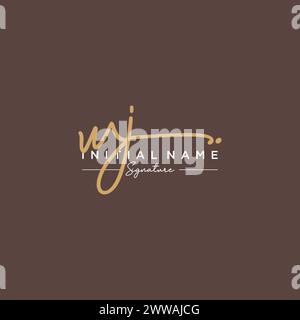 WJ Signature Logo Template Vector Stock Vector Image & Art - Alamy