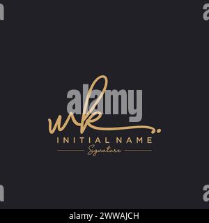 WK Signature Logo Template Vector Stock Vector Image & Art - Alamy