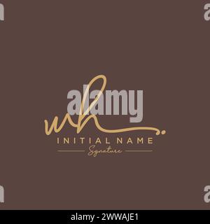 WH Signature Logo Template Vector Stock Vector Image & Art - Alamy