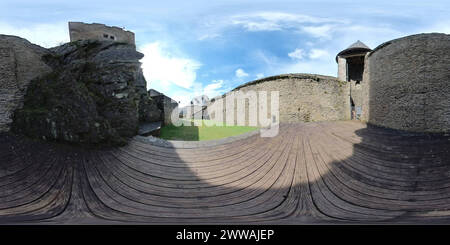 360° view of Bourscheid Castle 5 - Alamy