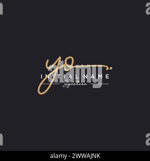 Letter YO Signature Logo Template Vector Stock Vector Image & Art - Alamy