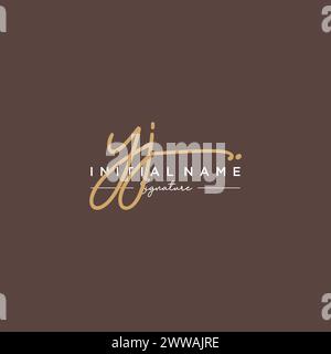 YJ Signature Logo Template Vector Stock Vector Image & Art - Alamy