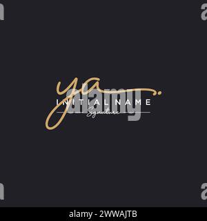 YA Signature Logo Template Vector Stock Vector Image & Art - Alamy