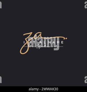 ZA Signature Logo Template Vector Stock Vector Image & Art - Alamy