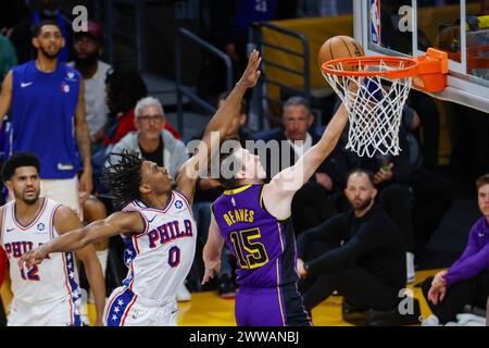 Philadelphia 76ers' Tyrese Maxey (0) goes up to shoot against Denver ...