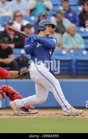 Dunedin, FL: Toronto Blue Jays pitcher Lazaro Estrada delivers a pitch ...