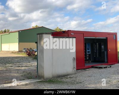 Automatic distributors of farm products Stock Photo - Alamy