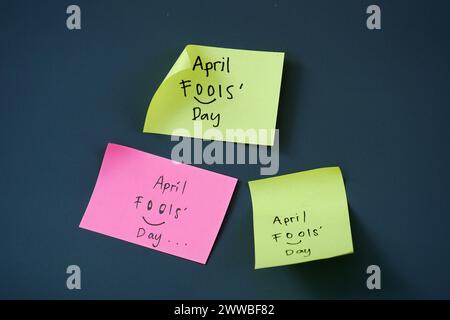 April Fool's Day! Handwritten on a stick note Stock Photo - Alamy