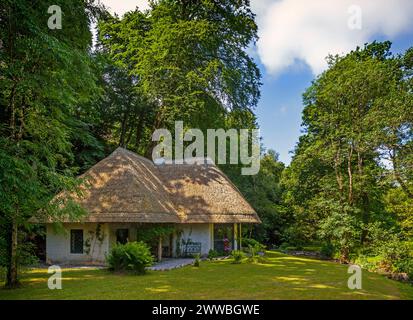 The cottage orné in the restored Kilfane Glen in County Kilkenny ...