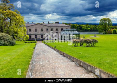 The cascades in Ballyfin demesne in County Laois, Ireland, flowing from ...