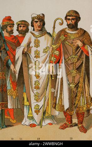 Holy Roman Empire, 1000-1100. From left to right, 1: Emperor Frederick ...