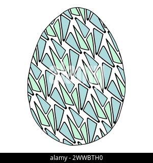 Easter egg crystal hand drawn geometry elements. Vector illustrations ...