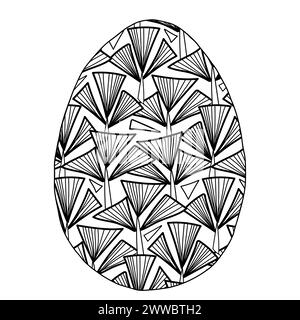 Easter egg crystal hand drawn geometry elements. Vector illustrations ...